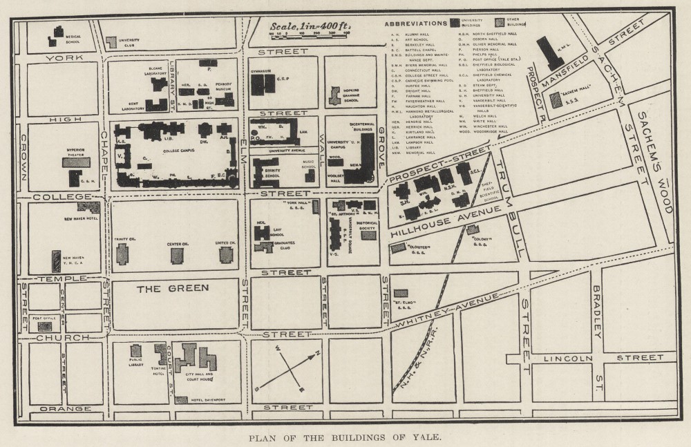 plan-of-the-buildings-yale-bicentennial-1901 – Roger Sherman house